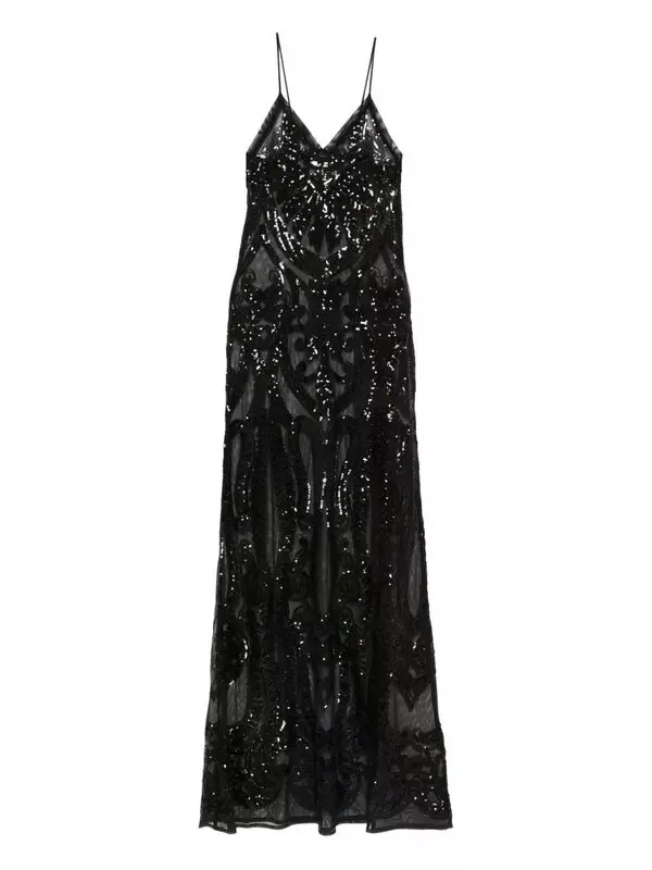 Norma Kamali Sequin-embellished Gown
