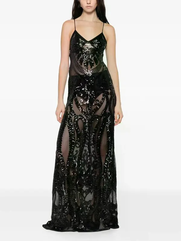 Norma Kamali Sequin-embellished Gown