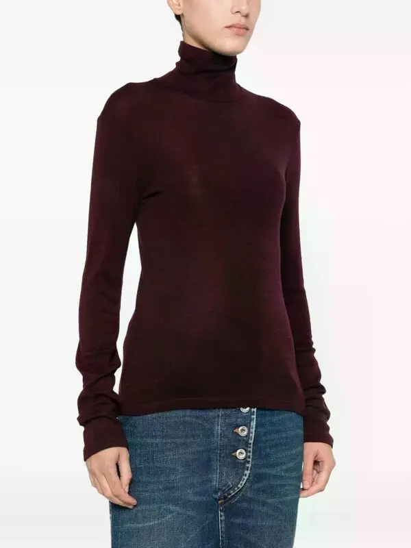 FORTE_FORTE Turtleneck Sweater - Red