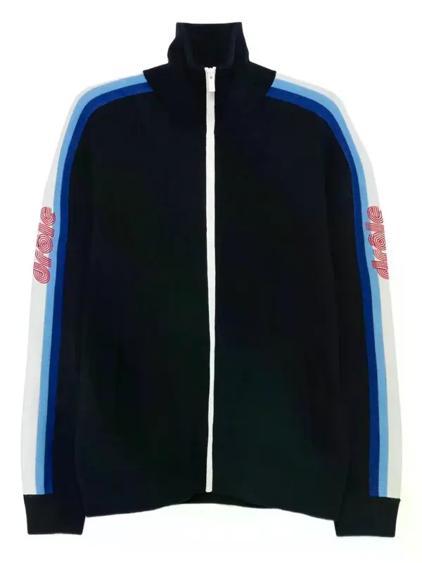 Drole De Monsieur Side-stripe Zip-up Sweater
