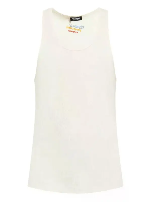 Dsquared2 Cotton Ribbed Tank Top