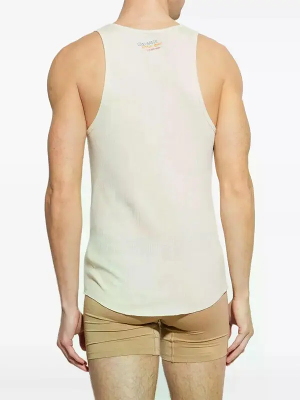 Dsquared2 Cotton Ribbed Tank Top