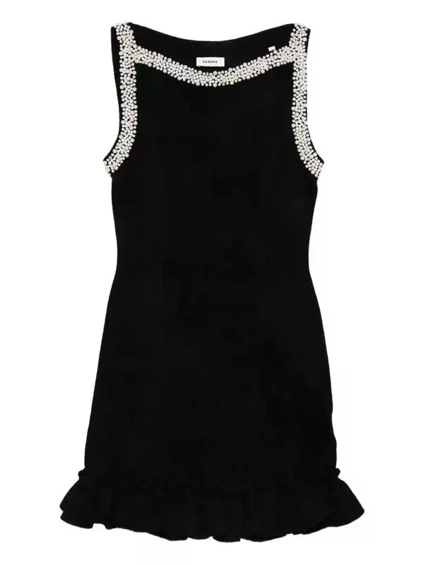 Sandro Mini Faux-pearl Embellished Dress