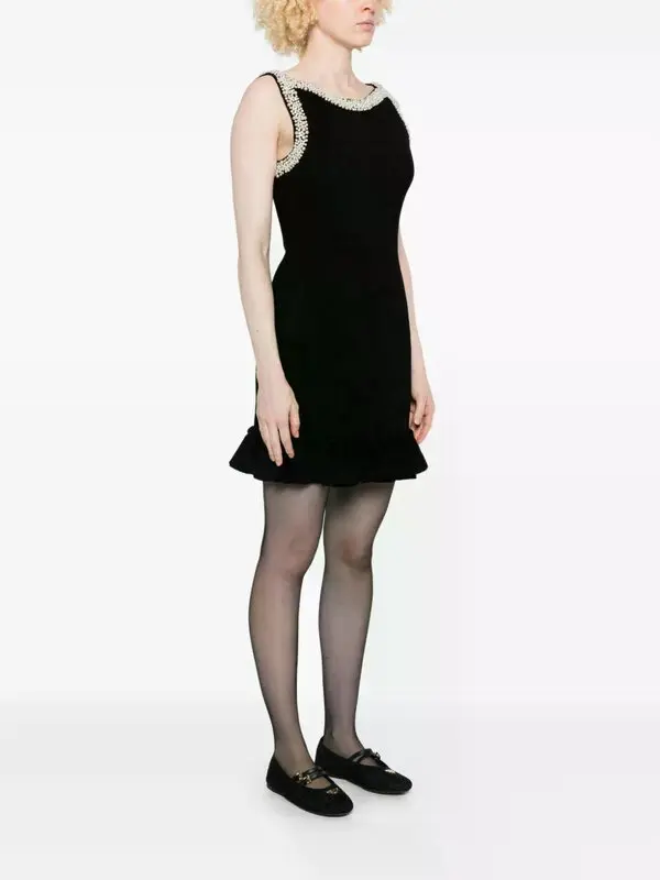 Sandro Mini Faux-pearl Embellished Dress