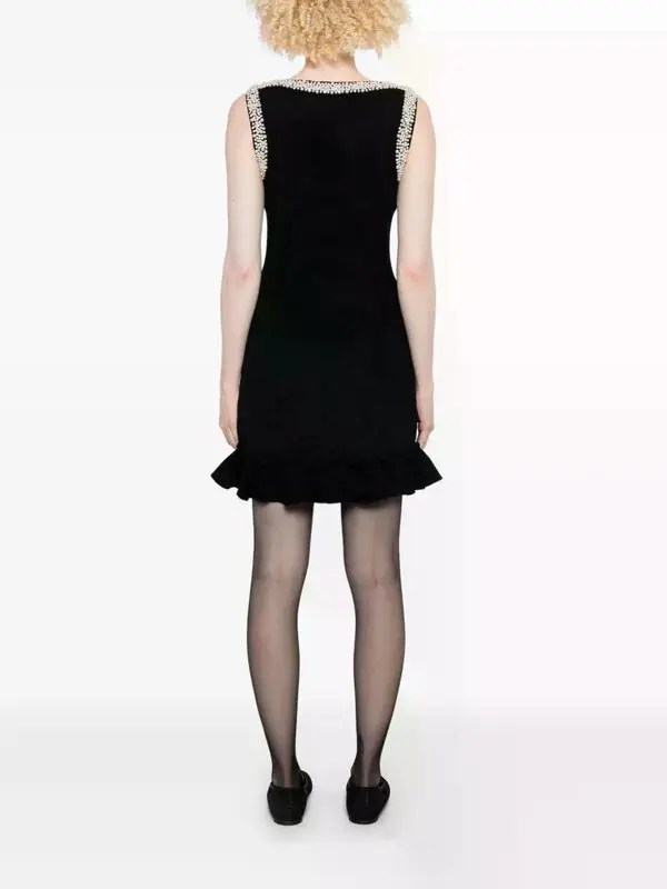 Sandro Mini Faux-pearl Embellished Dress