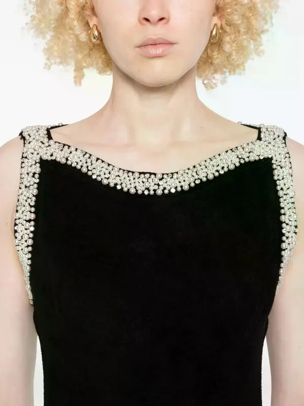 Sandro Mini Faux-pearl Embellished Dress
