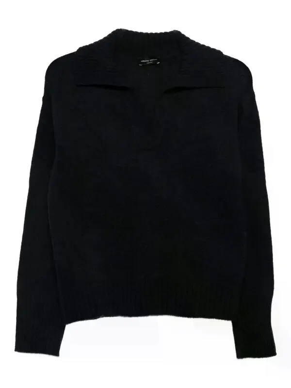 ROBERTO COLLINA Wool Polo Top