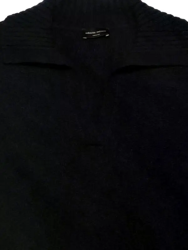 ROBERTO COLLINA Wool Polo Top
