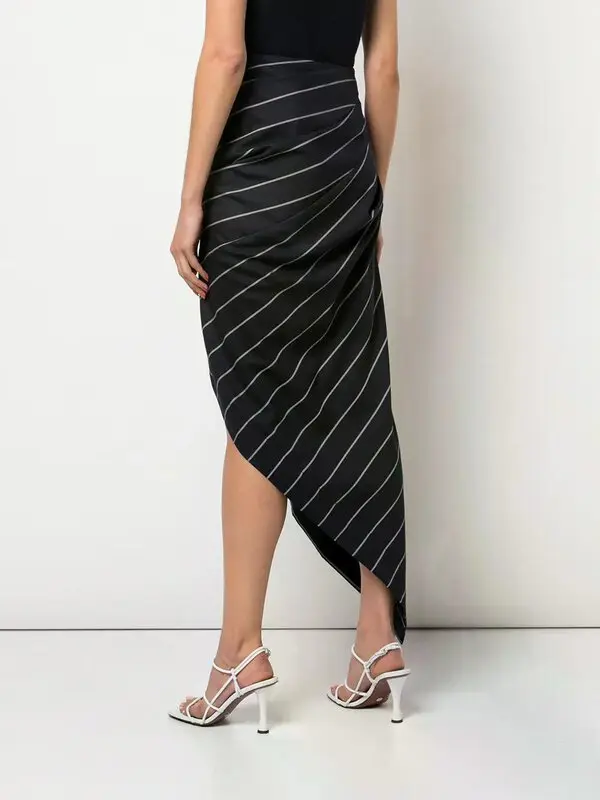 Monse Pinstriped Asymmetric Skirt