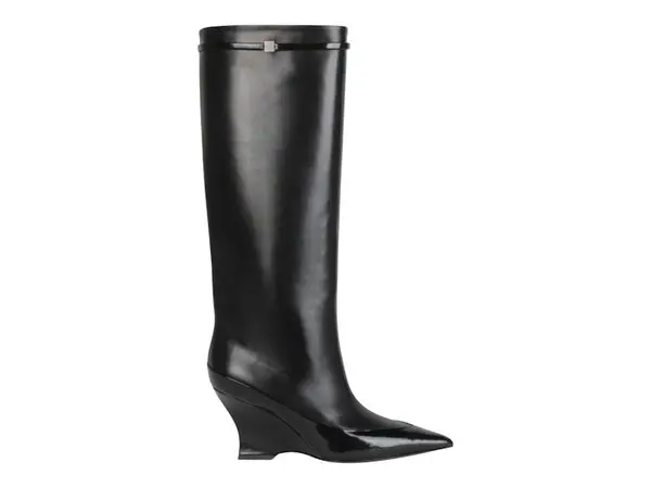 Givenchy Raven Tall Leather Wedge Boots
