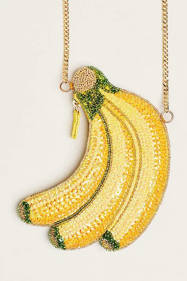Maeve Beaded Icon Crossbody Bag - Banana