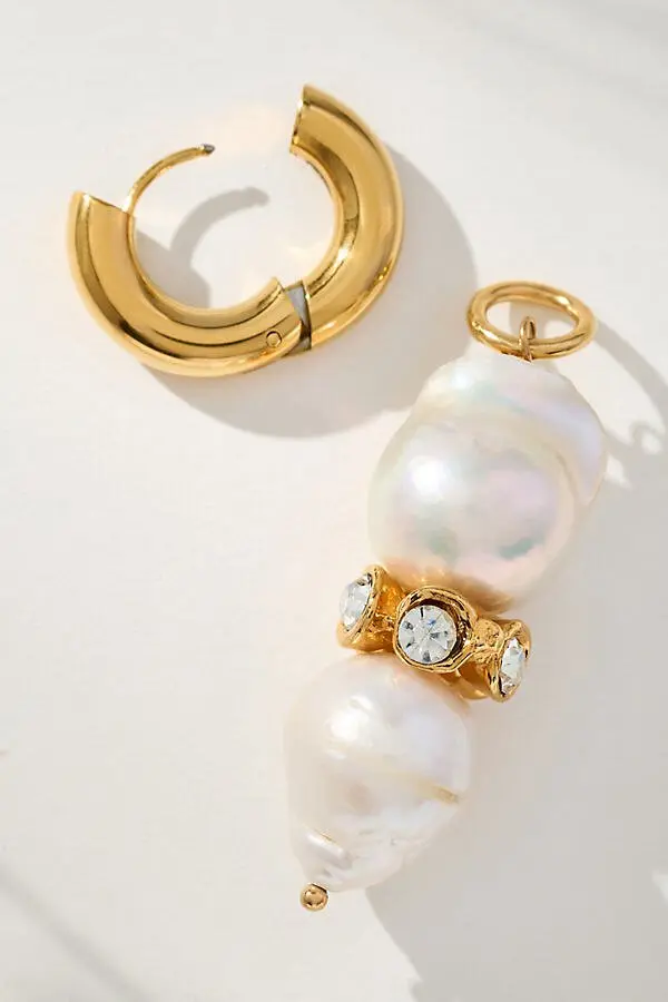 Timeless Pearly Crystal And Pearl Drop Earrings