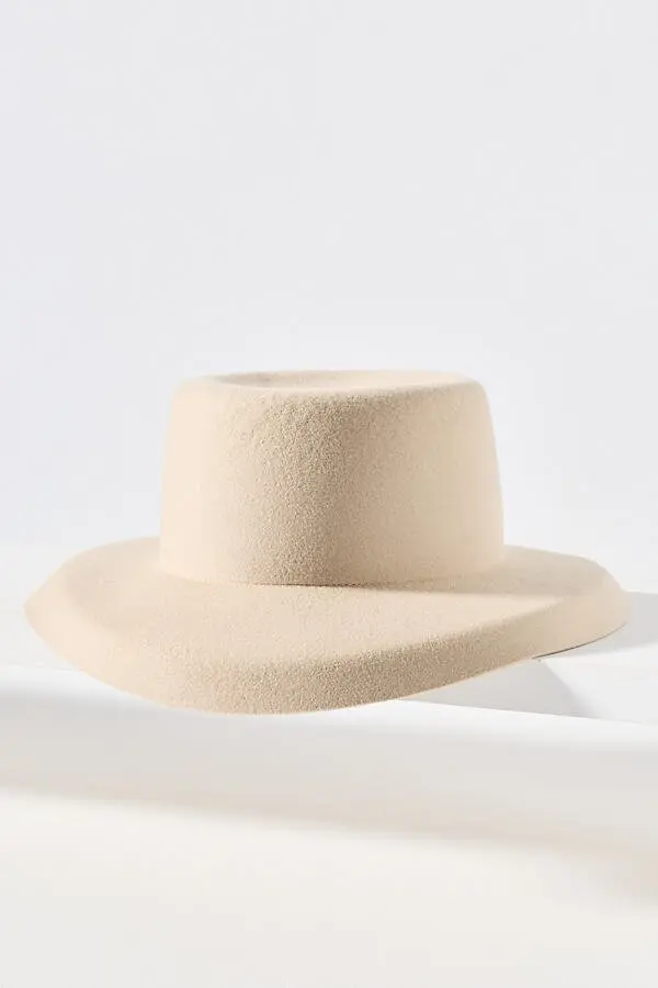 VAN PALMA Emily Wool Bucket Hat - Ivory