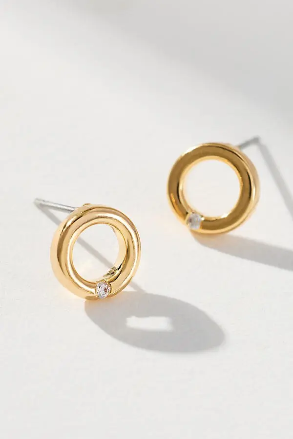 Anthropologie Festive Icon Stud Earrings - Open Circle Post