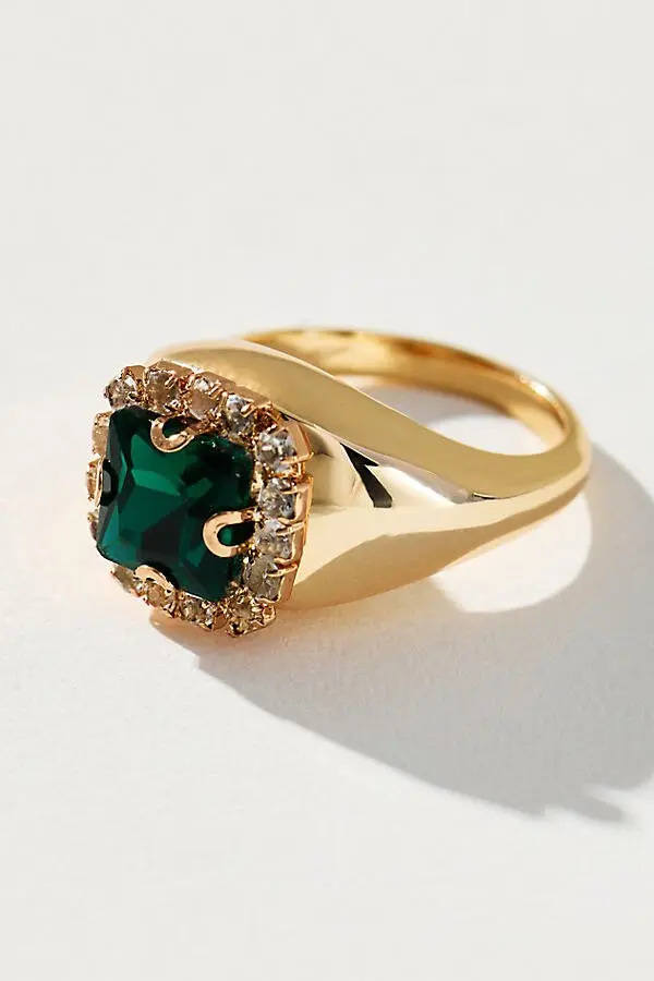 Anthropologie Stone Ring - Green