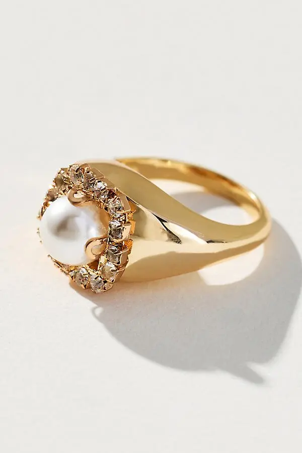 Anthropologie Stone Ring - Pearl