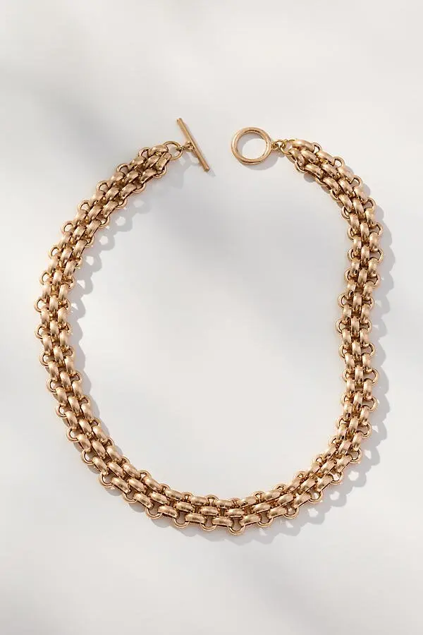 Anthropologie Chunky Collar Necklace - Gold