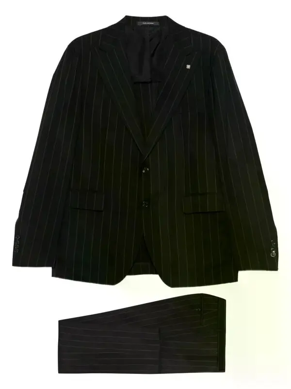 Tagliatore Pinstripe Suit - Black