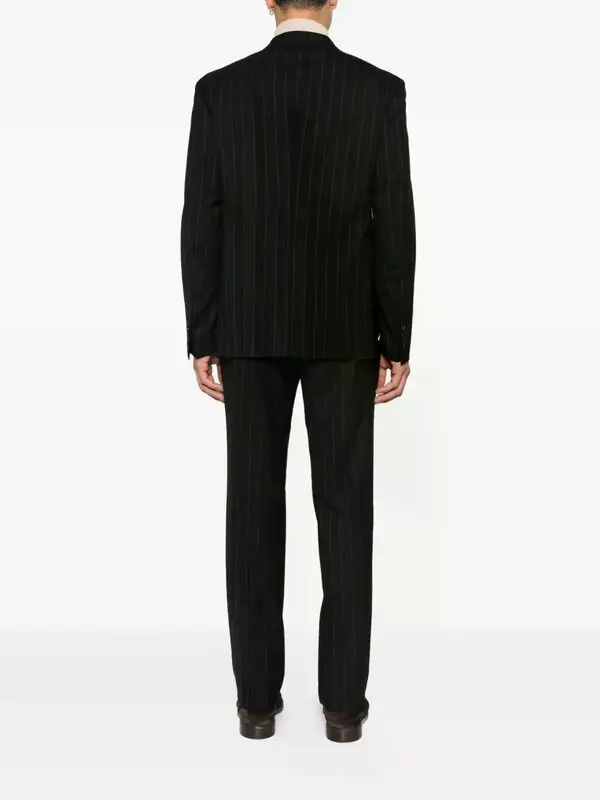 Tagliatore Pinstripe Suit - Black