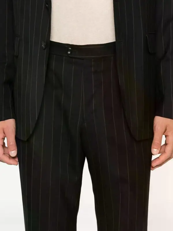 Tagliatore Pinstripe Suit - Black