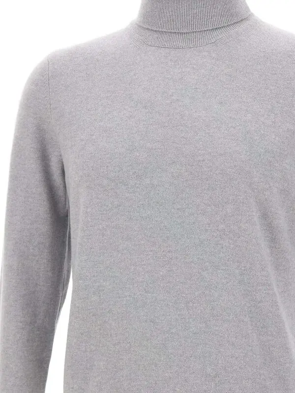 GRAN SASSO Ribbed Turtleneck Sweater - Grey