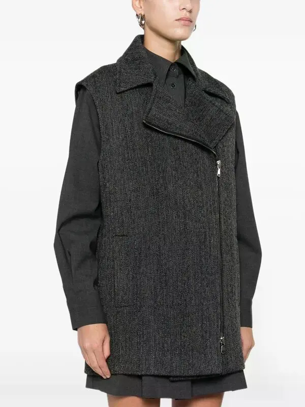 P.a.r.o.s.h Asymmetric Zip Gilet