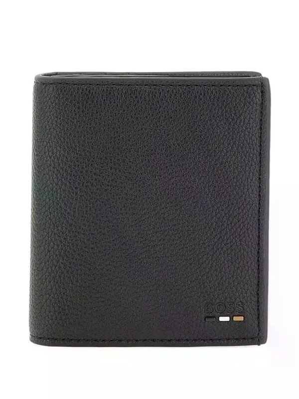 BOSS Ray Flat Emed Tri-fold Wallet - Black
