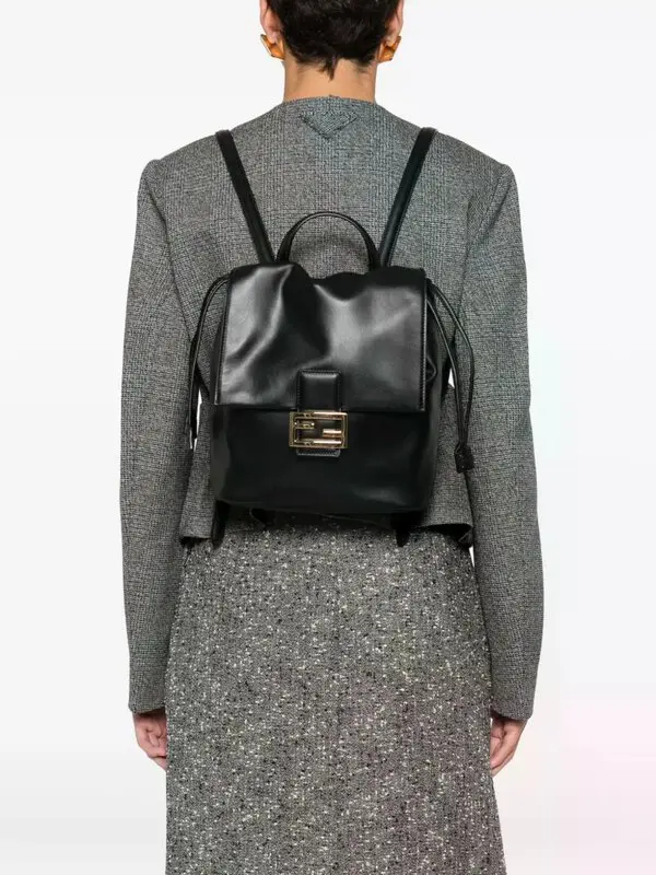 Fendi Leather Foldover Backpack