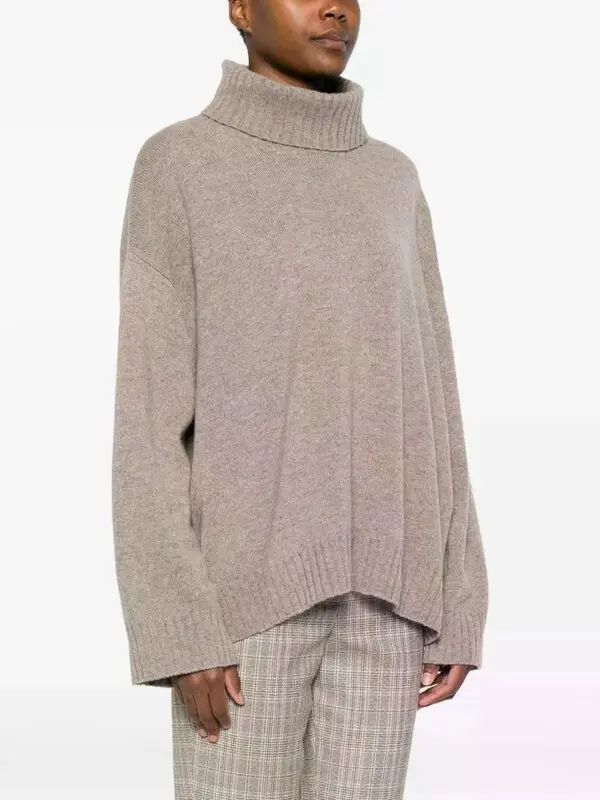Eric Bompard Ribbed Turtleneck Cashmere Sweater