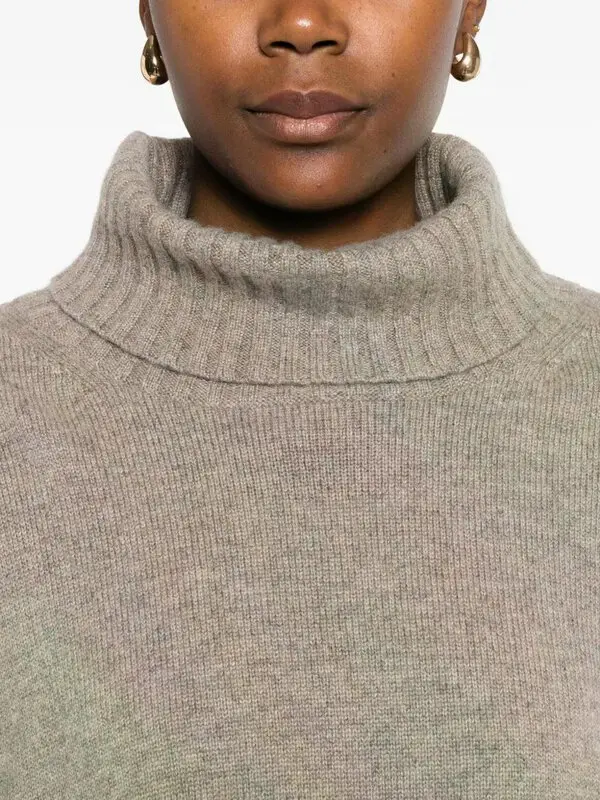 Eric Bompard Ribbed Turtleneck Cashmere Sweater