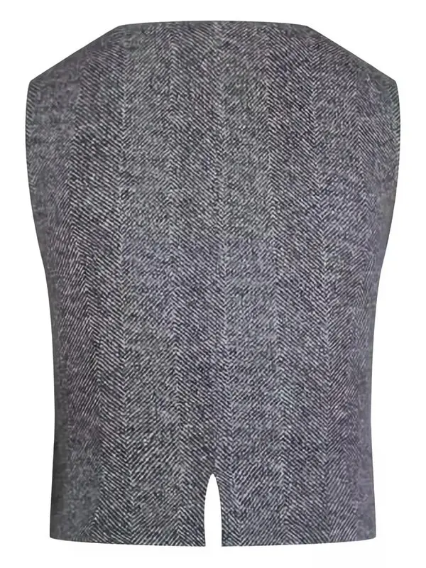 Ermanno Scervino Herringbone Button Waistcoat
