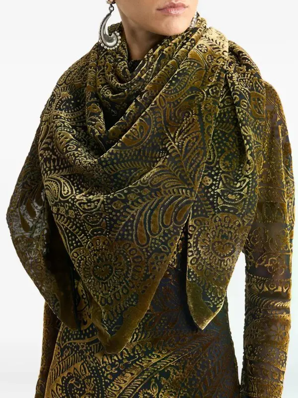 Etro Velvet-effect Paisley Shawl