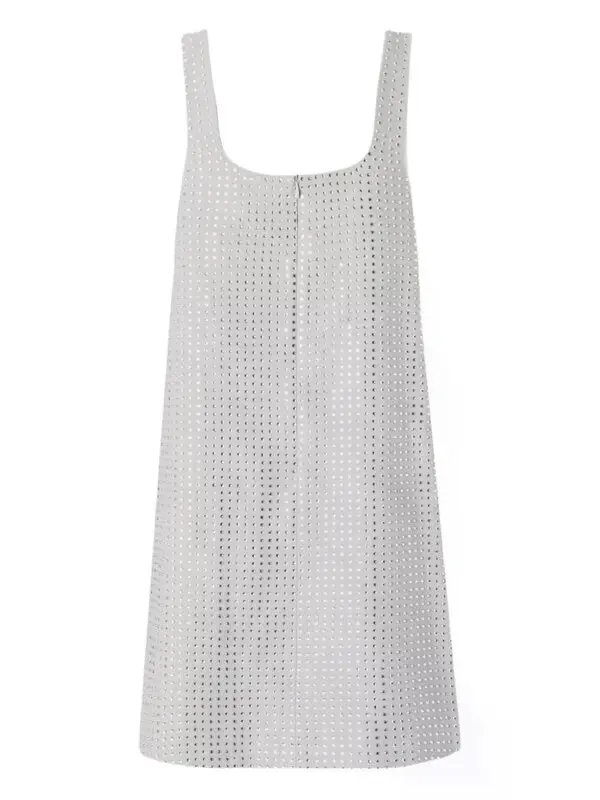 Pinko Perforated Square Neck Midi Dress