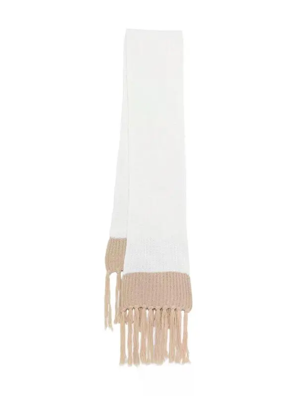 Moschino Tassel Scarf - White