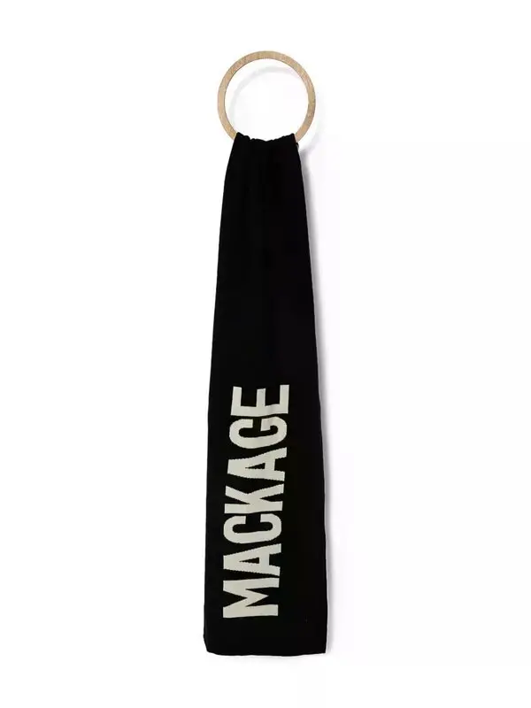 Mackage Juno Logo Scarf - Black