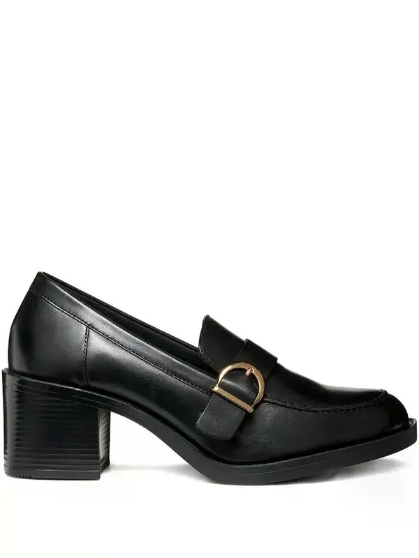 Geox 60mm Buckle-strap Leather Loafers