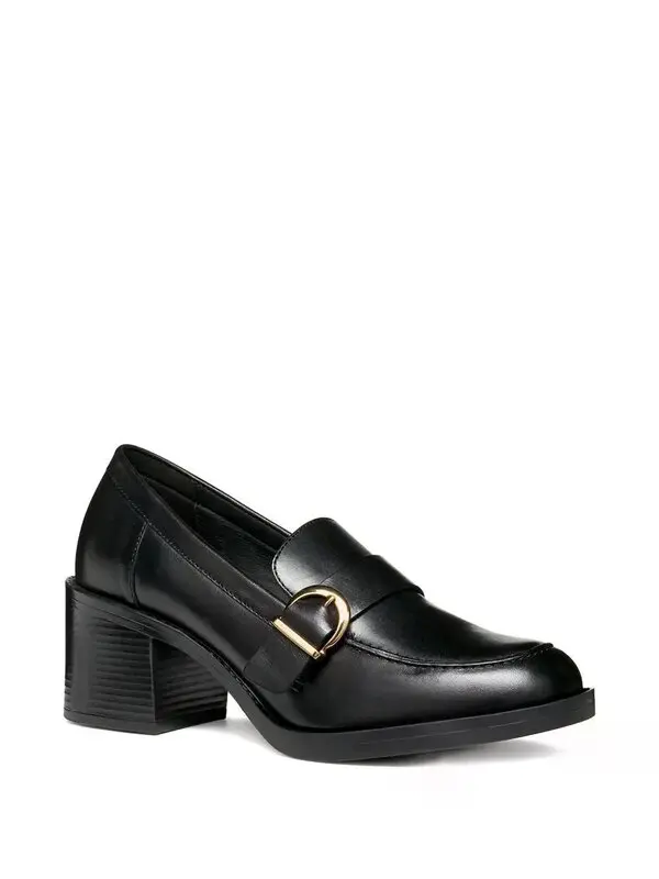 Geox 60mm Buckle-strap Leather Loafers
