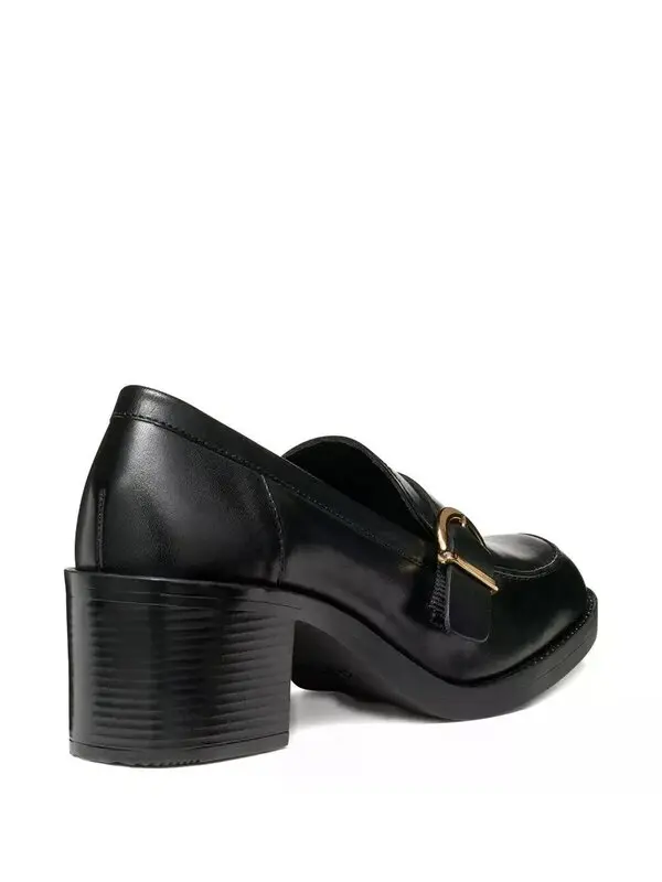 Geox 60mm Buckle-strap Leather Loafers