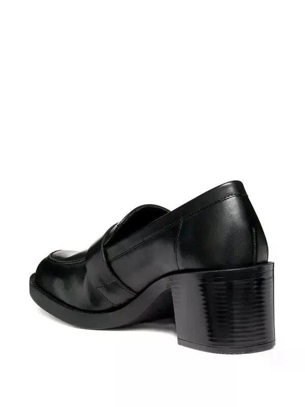 Geox 60mm Buckle-strap Leather Loafers