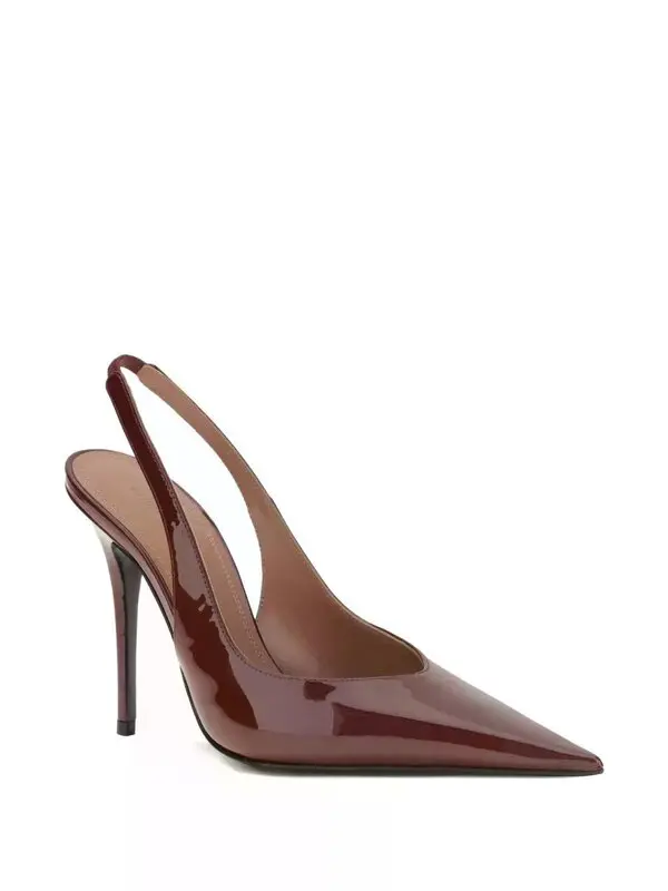 Amina Muaddi 105mm Anok Slingback Pumps - Red