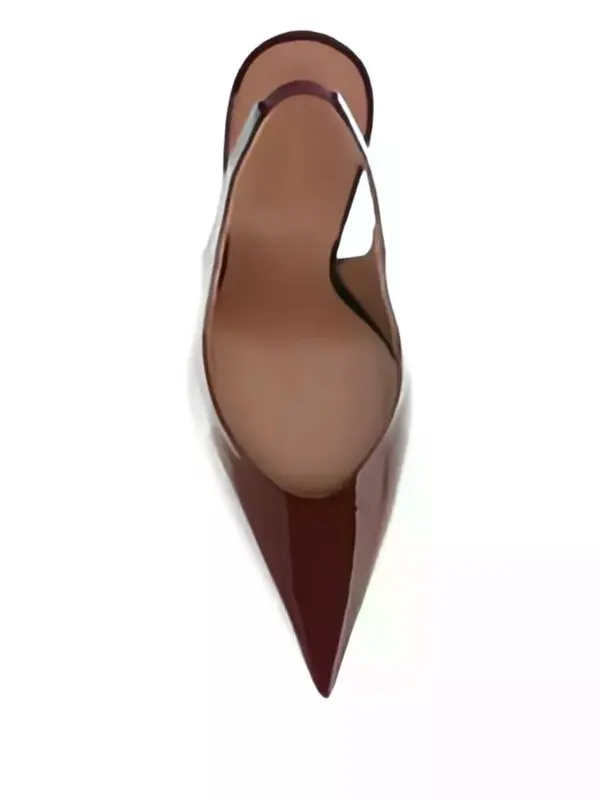 Amina Muaddi 105mm Anok Slingback Pumps - Red