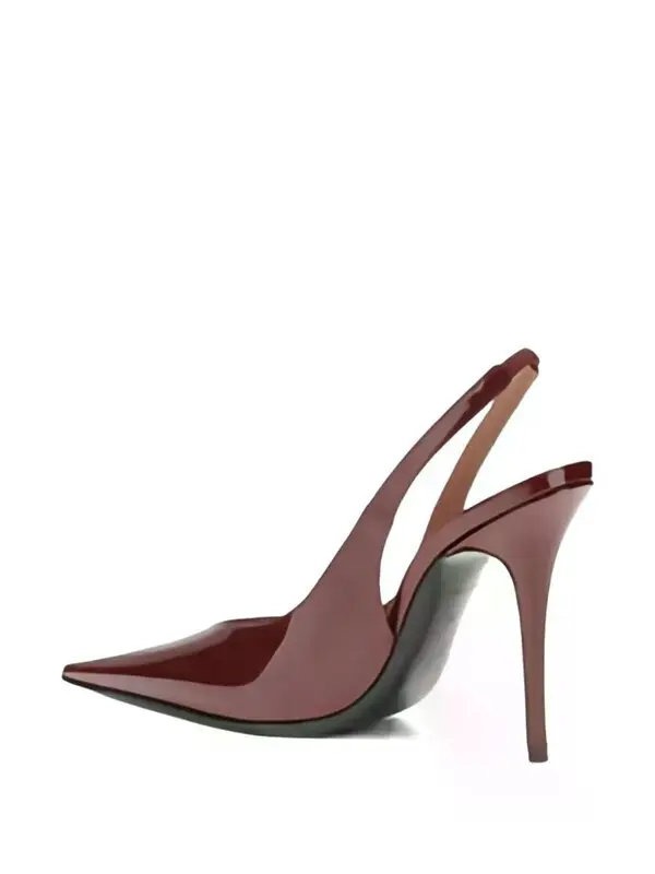 Amina Muaddi 105mm Anok Slingback Pumps - Red