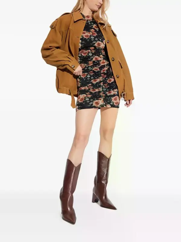 IRO PARIS Button Suede Jacket - Brown