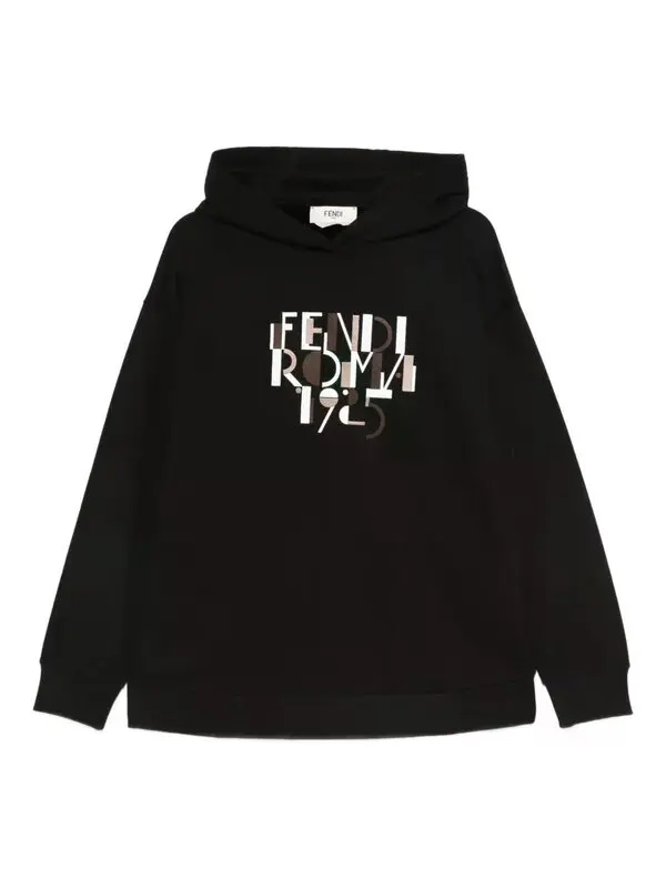 Fendi Logo-print Hoodie - Black