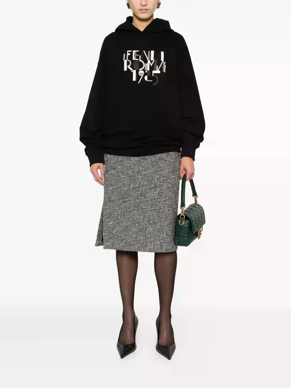 Fendi Logo-print Hoodie - Black
