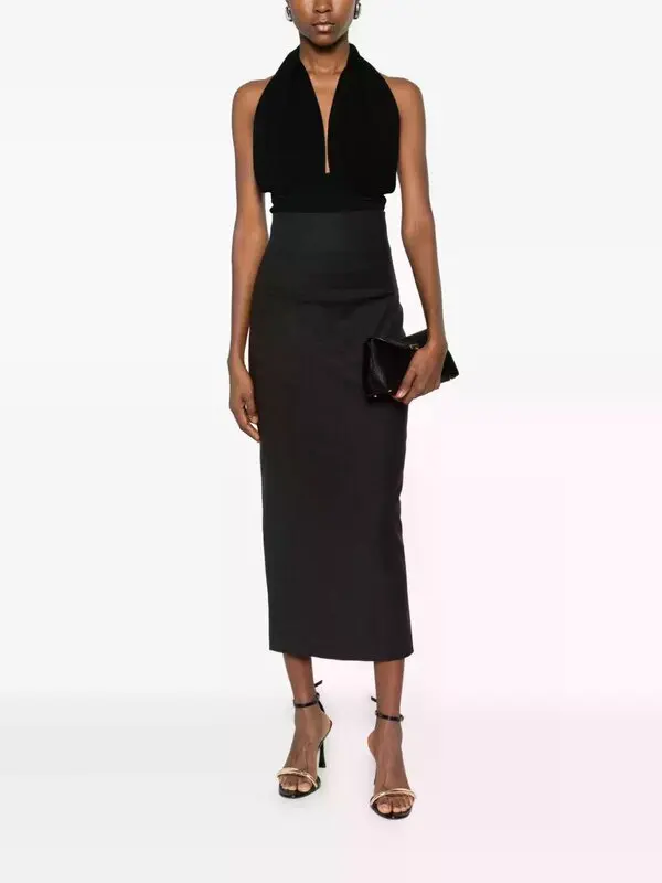 Alberta Ferretti Wool Pencil Skirt