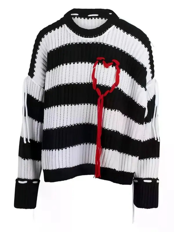 SSHEENA Striped Sweater - Black