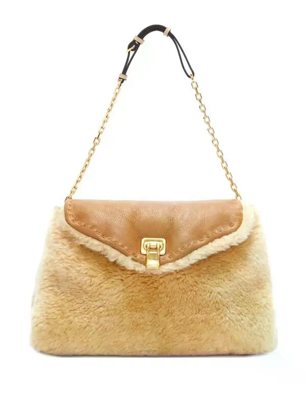 Ermanno Scervino Joy Shearling Shoulder Bag - Neutrals