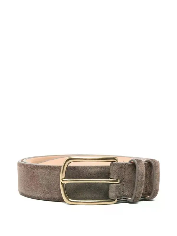 Officine Creative Suede Buckle Belt - Brown