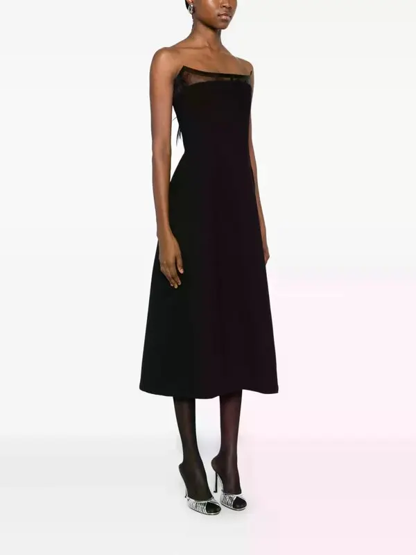 Blumarine Strapless Midi Dress